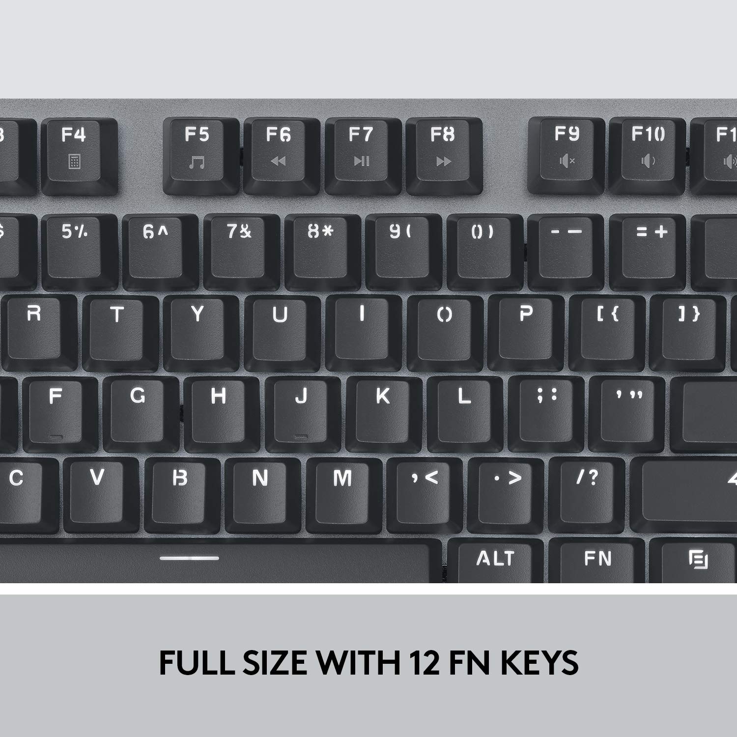 Logitech K845 Mechanical Illuminated Keyboard,Mechanical Switches, Strong Adjustable Tilt Legs, Full Size, Aluminum Top Case, 104 Keys, USB Corded, Windows (TTC Blue Switches) (Renewed)