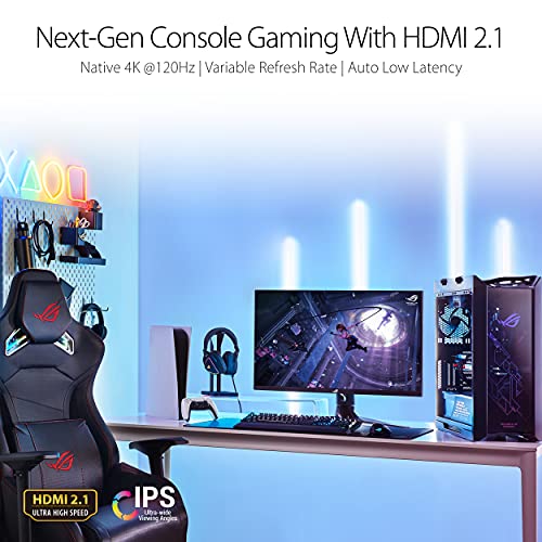 ASUS ROG Swift PG32UQ 32” 4K HDR 144Hz DSC HDMI 2.1 Gaming Monitor, UHD (3840 x 2160), IPS, 1ms, G-SYNC Compatible, Extreme Low Motion Blur Sync, Eye Care, DisplayPort, USB, DisplayHDR 600