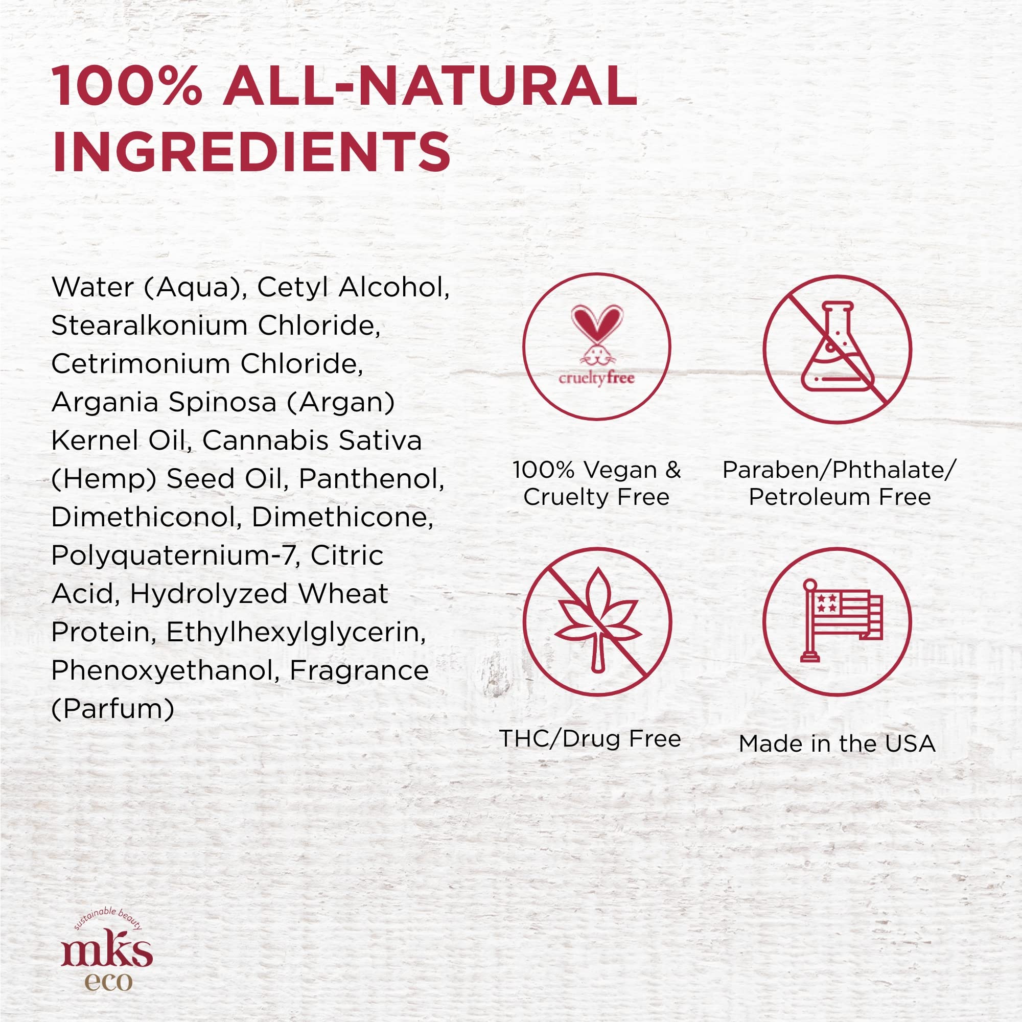 MKS eco Hydrate Conditioner, Original Scent - 25 fl oz - Nourish & Moisturize Hair, Protect Against Breakage - Moroccan Argan Oil, Hemp Seed Oil - Vegan, Cruelty Free