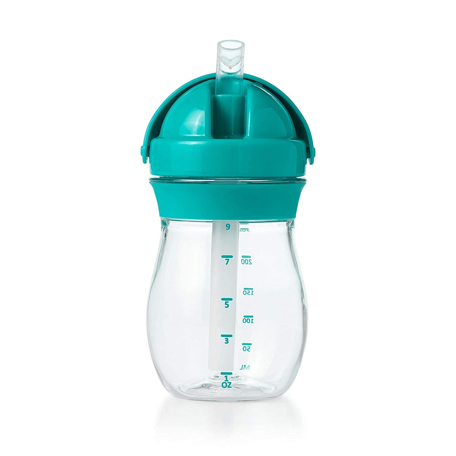 OXO Tot Transitions Straw Cup, Teal, 9 Ounce (2 Pack)