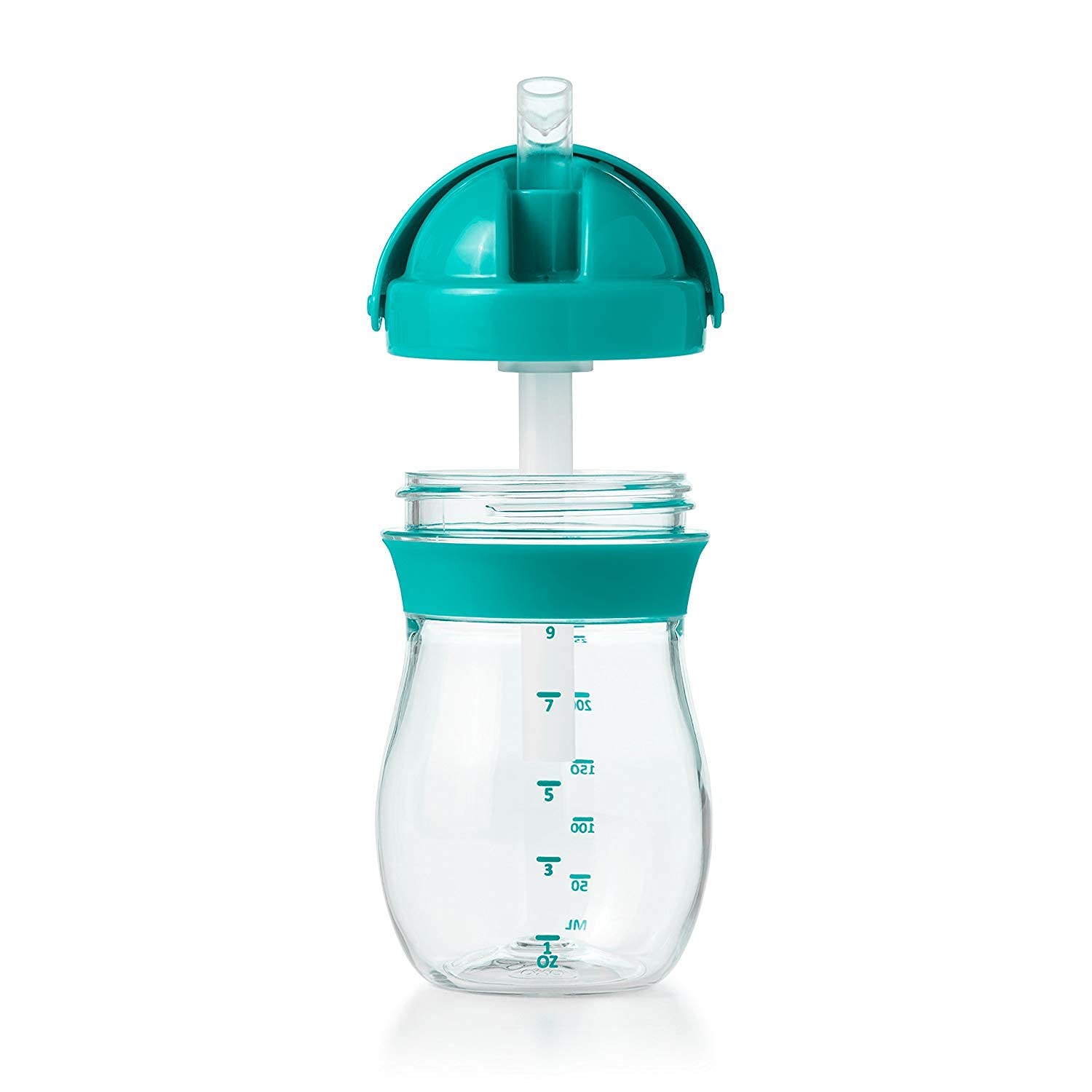 OXO Tot Transitions Straw Cup, Teal, 9 Ounce (2 Pack)