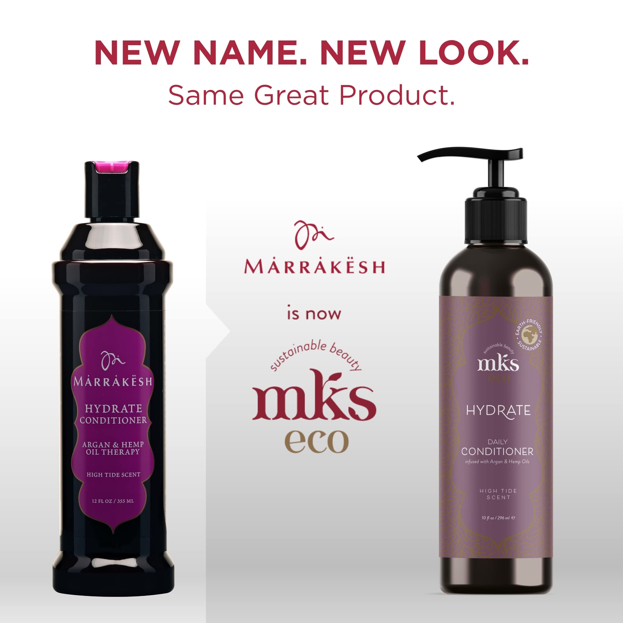MKS eco Hydrate Conditioner, High Tide - 10 fl oz - Nourish & Moisturize Hair, Protect Against Breakage - Moroccan Argan Oil, Hemp Seed Oil - Vegan, Cruelty Free