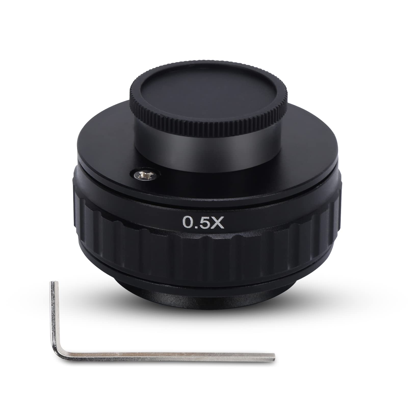 Agatige 0.5X C Mount Adapter Lens, Microscope Adapter Camera Adapter Mount Lens Adapter Trinocular Stereo Microscope Tube Focusing 38mm for Digital Camera CX Photo Port Stereo T490 Series Microscopes