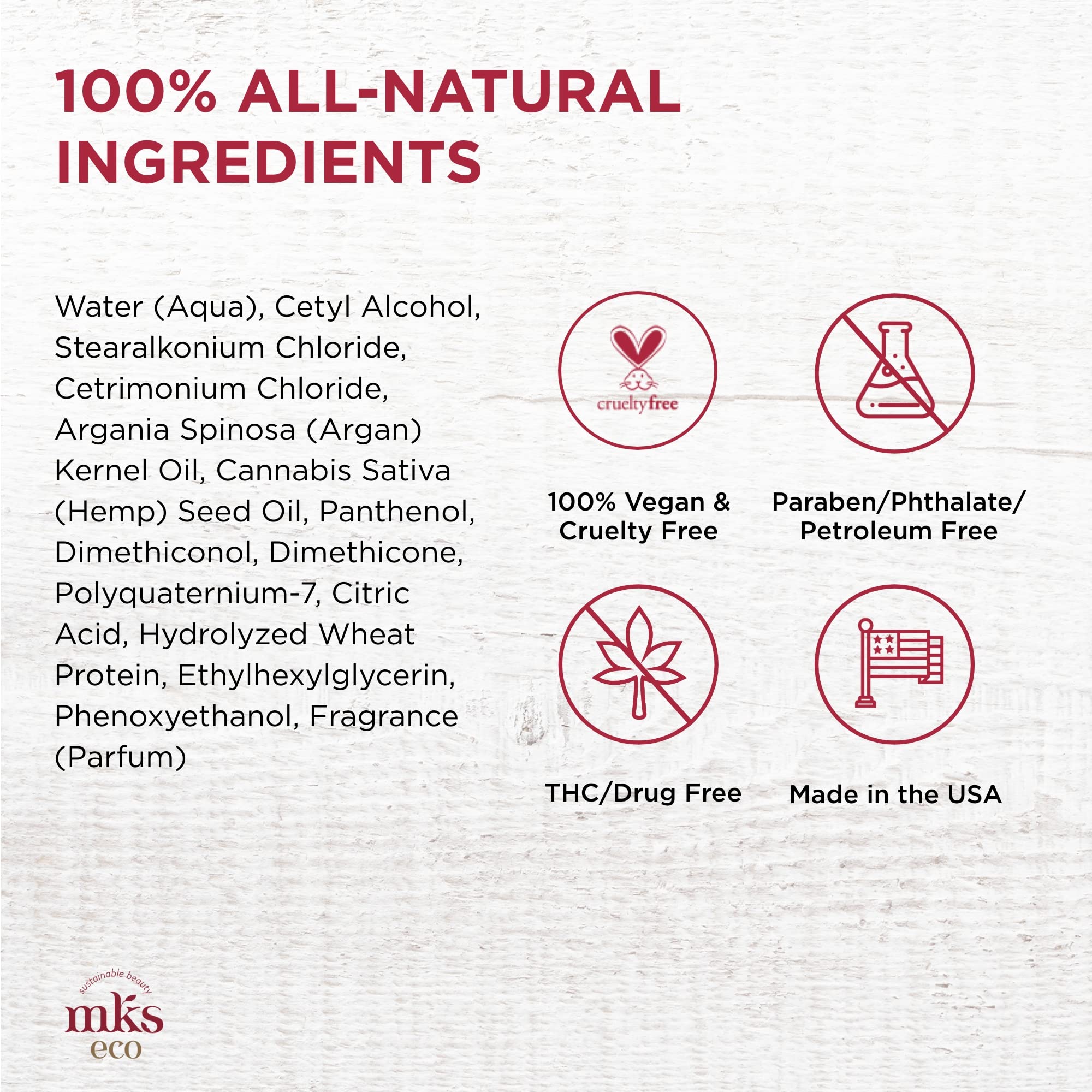 MKS eco Hydrate Conditioner, High Tide - 10 fl oz - Nourish & Moisturize Hair, Protect Against Breakage - Moroccan Argan Oil, Hemp Seed Oil - Vegan, Cruelty Free