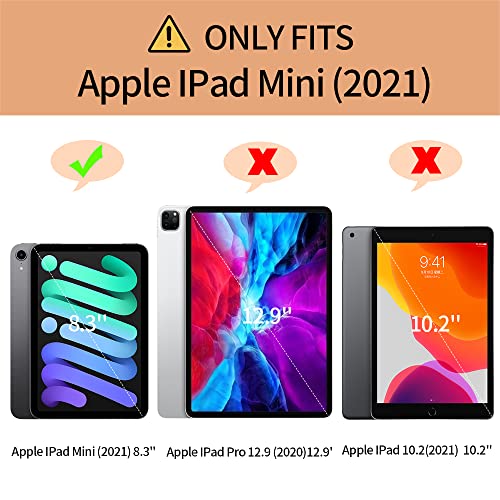 X-level New iPad Mini 6 Case 2021 (6th Generation) Lightweight Slim Protective with Soft TPU Back Stand Cover, Auto Wake/Sleep [Support iPad Pencil Charging] for iPad Mini 6 8.3 Inch