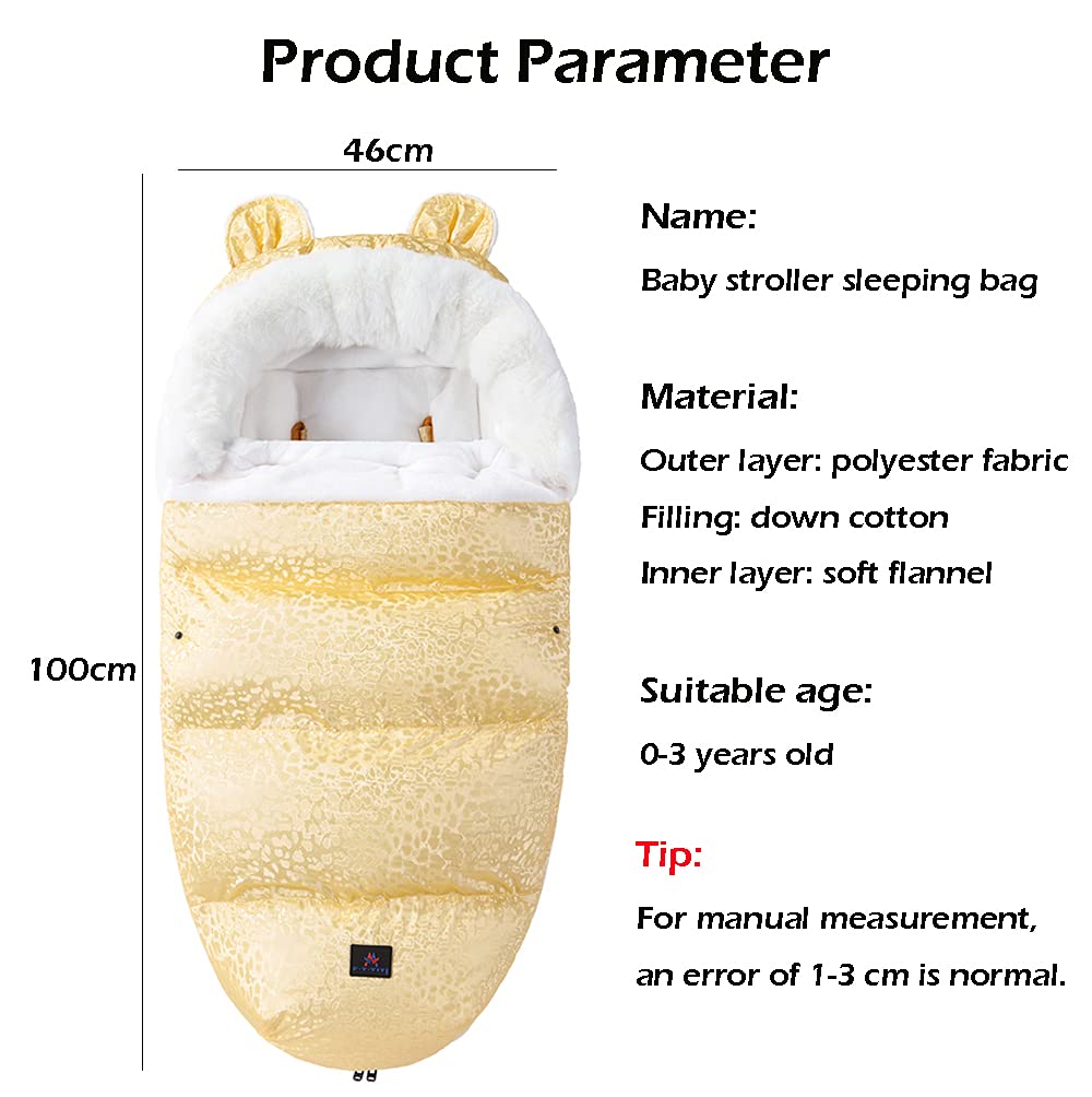 Pram Footmuff,Stroller Padded Footmuff Cover Cosy Toes,Baby Winter Foot Cover,Warmth,Windproof, Waterproof, Cold Resistant, Washable (Silver)