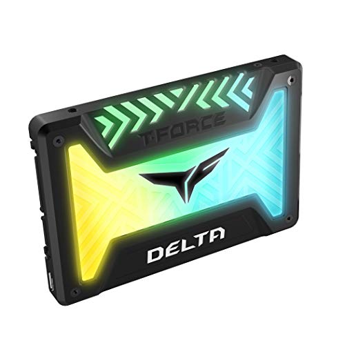 TEAMGROUP T-Force Delta RGB SSD Lite (Dramless) 1TB with 3D NAND 2.5 Inch SATA III Internal Solid State Drive (R/W Speed up to 550/500 MB/s) Black - T253TR001T3C323
