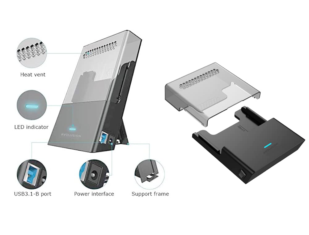 Avolusion HDDGear (HDDGU3-DS) USB 3.0 External Hard Drive Enclosure / HDD Docking Station for 2.5" SSD/HDD & 3.5" HDD - 2 Year Warranty