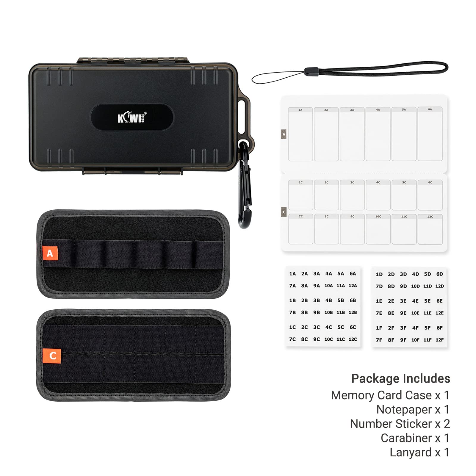 (12 USB+24 SD) USB Flash Drive Case with Labels,Thumb Drive Jump Drive Pen Drive Holder Organizer, Shockproof Water-Resistant,SD Card/NS/PSV/CFexpress Type A Card Case