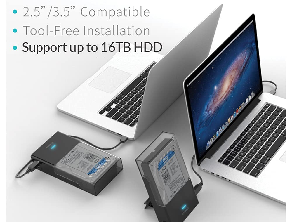 Avolusion HDDGear (HDDGU3-DS) USB 3.0 External Hard Drive Enclosure / HDD Docking Station for 2.5" SSD/HDD & 3.5" HDD - 2 Year Warranty