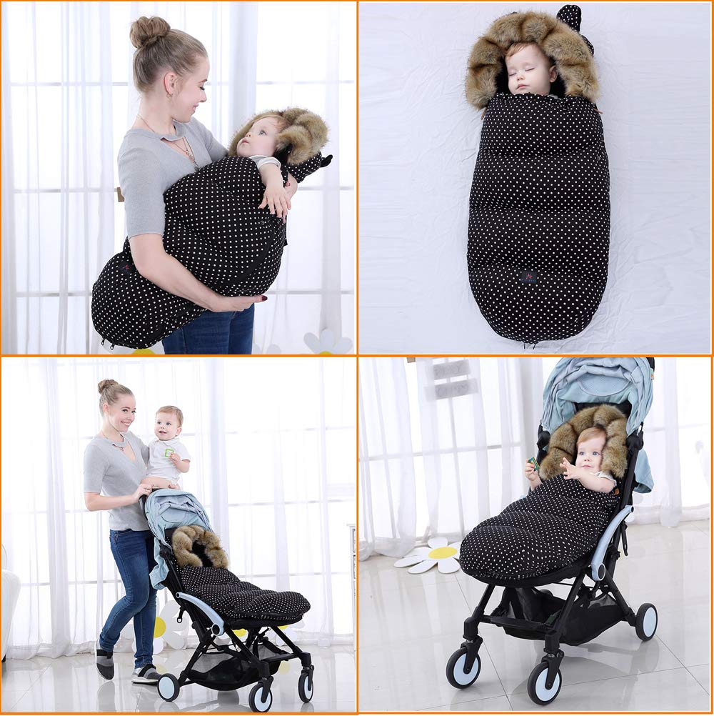 Pram Footmuff,Stroller Padded Footmuff Cover Cosy Toes,Baby Winter Foot Cover,Warmth,Windproof, Waterproof, Cold Resistant, Washable (Silver)