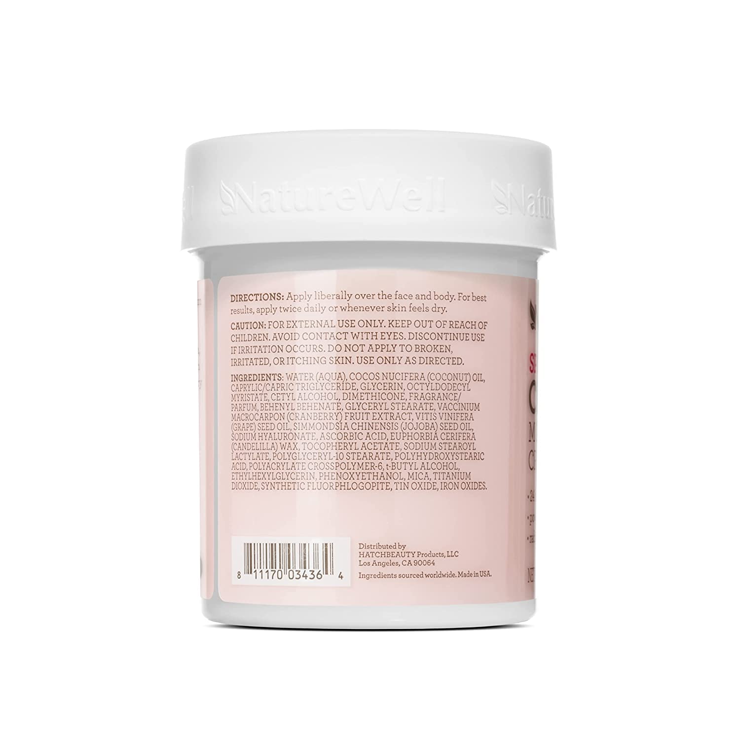 NATURE WELL Sparkling Cranberry Moisturizing Cream for Face and Body, Filled with Powerful Antioxidants, Adds a Radiant Glow, 16 Oz