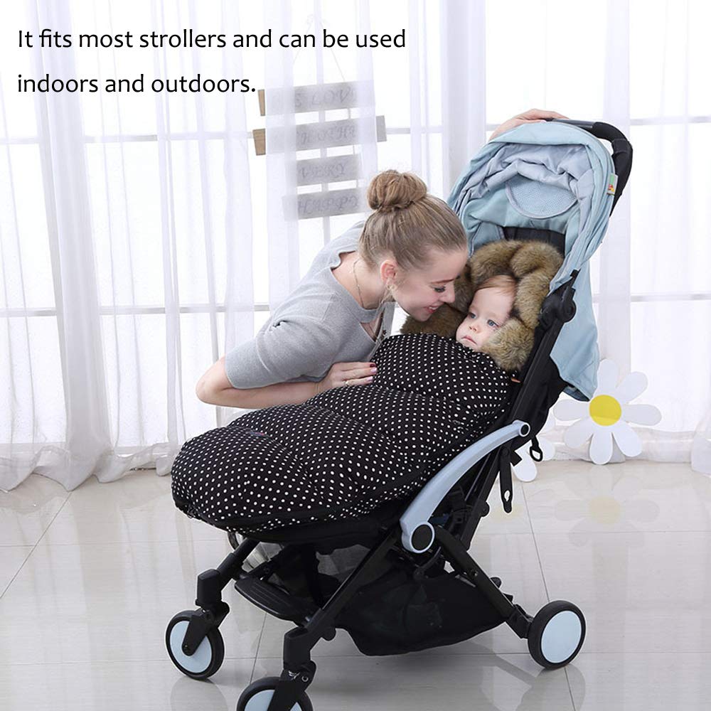 Pram Footmuff,Stroller Padded Footmuff Cover Cosy Toes,Baby Winter Foot Cover,Warmth,Windproof, Waterproof, Cold Resistant, Washable (Silver)