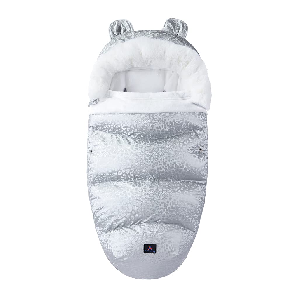 Pram Footmuff,Stroller Padded Footmuff Cover Cosy Toes,Baby Winter Foot Cover,Warmth,Windproof, Waterproof, Cold Resistant, Washable (Silver)
