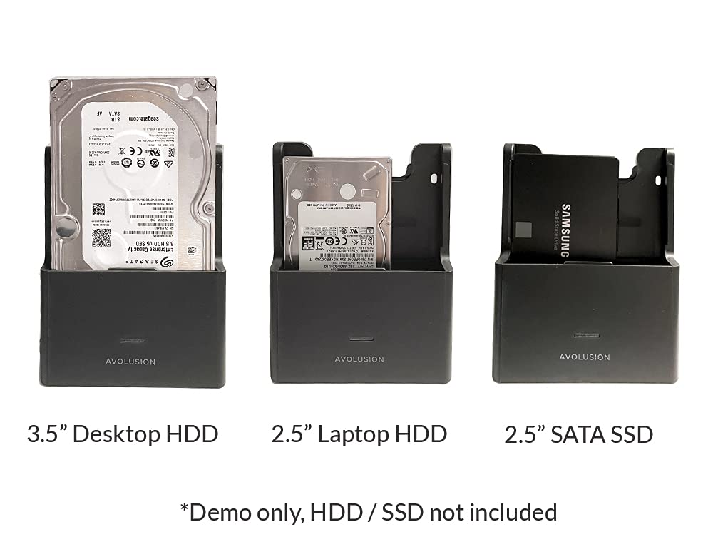 Avolusion HDDGear (HDDGU3-DS) USB 3.0 External Hard Drive Enclosure / HDD Docking Station for 2.5" SSD/HDD & 3.5" HDD - 2 Year Warranty