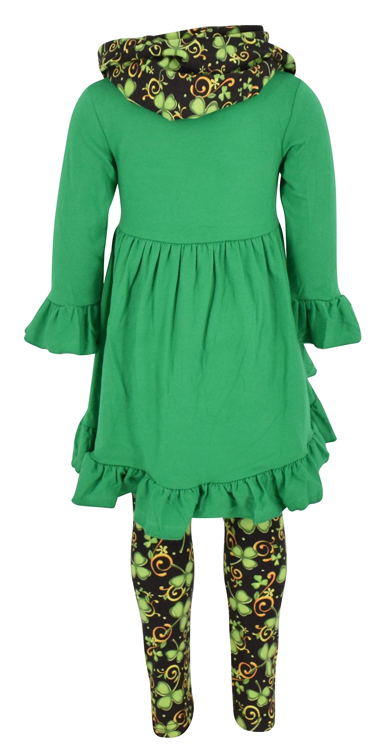 Unique Baby Girls St Patrick's Day Luck of the Irish Legging Set (10/5XL, Green)