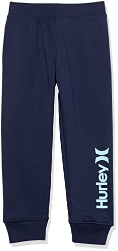 Hurley Baby Boys' Hoodie and Joggers 2-Piece Set, Midnight Navy/Shark, 3T