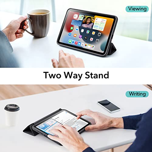ESR for iPad Mini 7 Case (A17 Pro), iPad Mini 7th/6th Generation Case (2024/2021), Detachable Magnetic Cover, Hard Back, Auto Sleep/Wake, Vertical Stand, Supports Pencil Pro, Clear Black