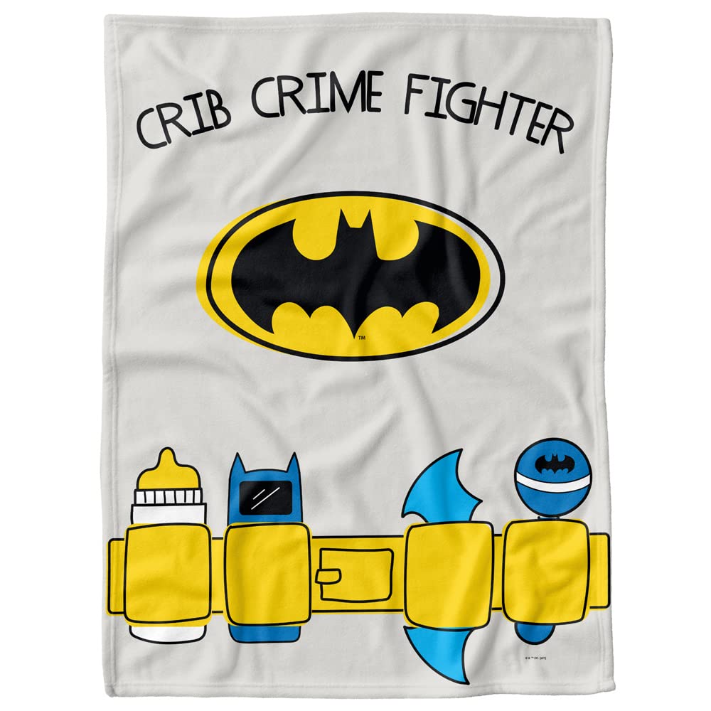LOGOVISION Batman Lightweight Baby Blanket, 30"X40", Crib Crime Fighter Unisex for Infants Girls & Boys