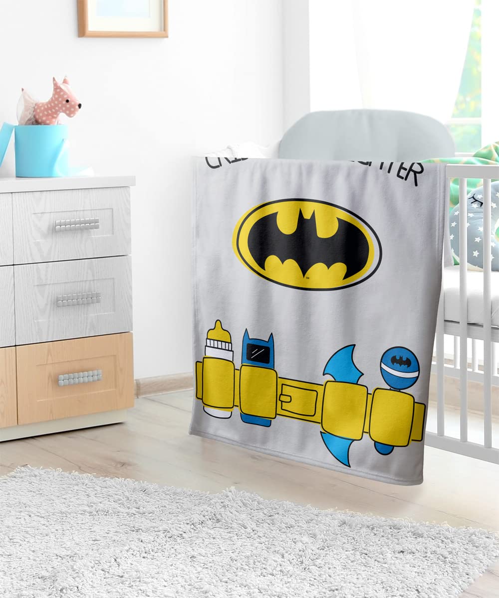 LOGOVISION Batman Lightweight Baby Blanket, 30"X40", Crib Crime Fighter Unisex for Infants Girls & Boys