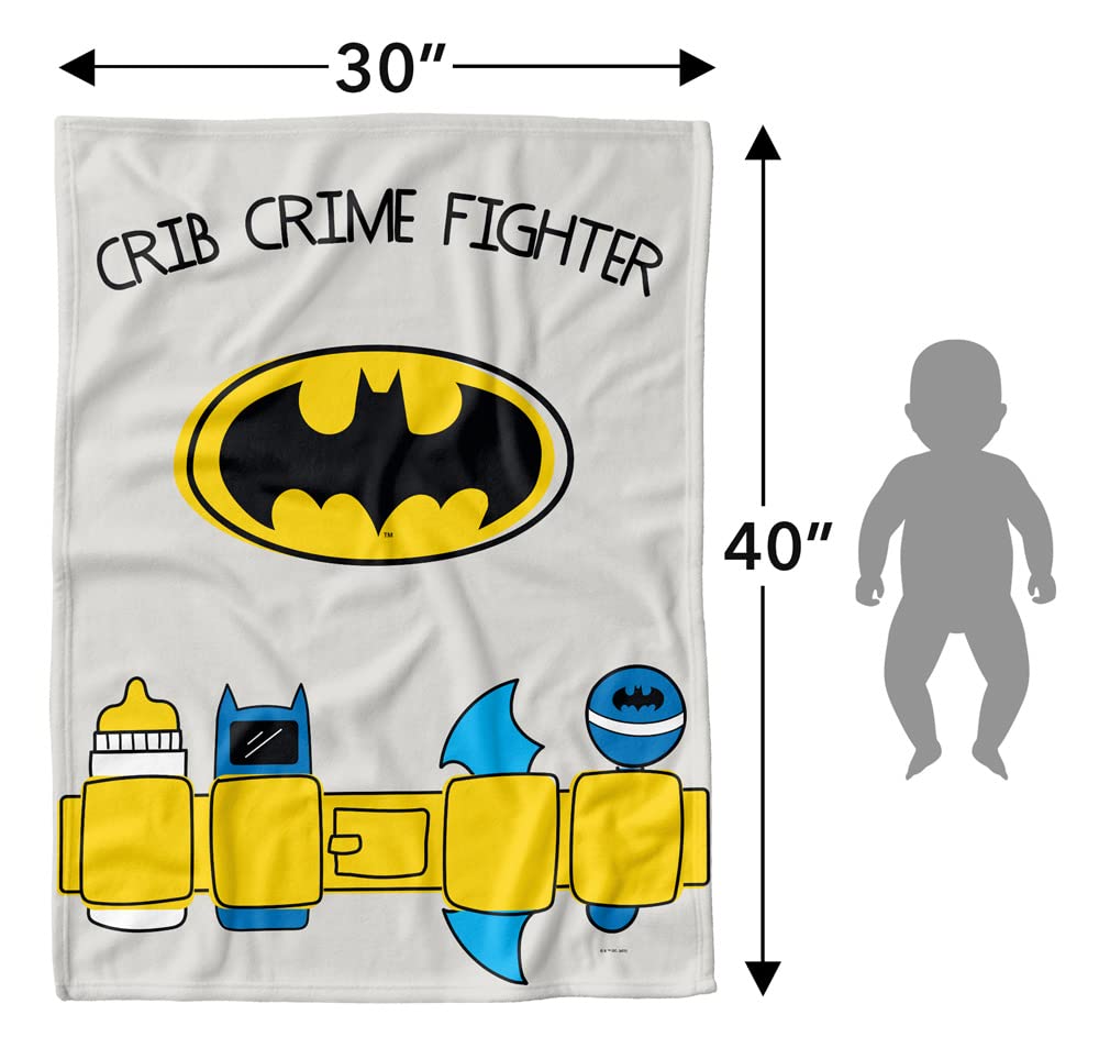 LOGOVISION Batman Lightweight Baby Blanket, 30"X40", Crib Crime Fighter Unisex for Infants Girls & Boys