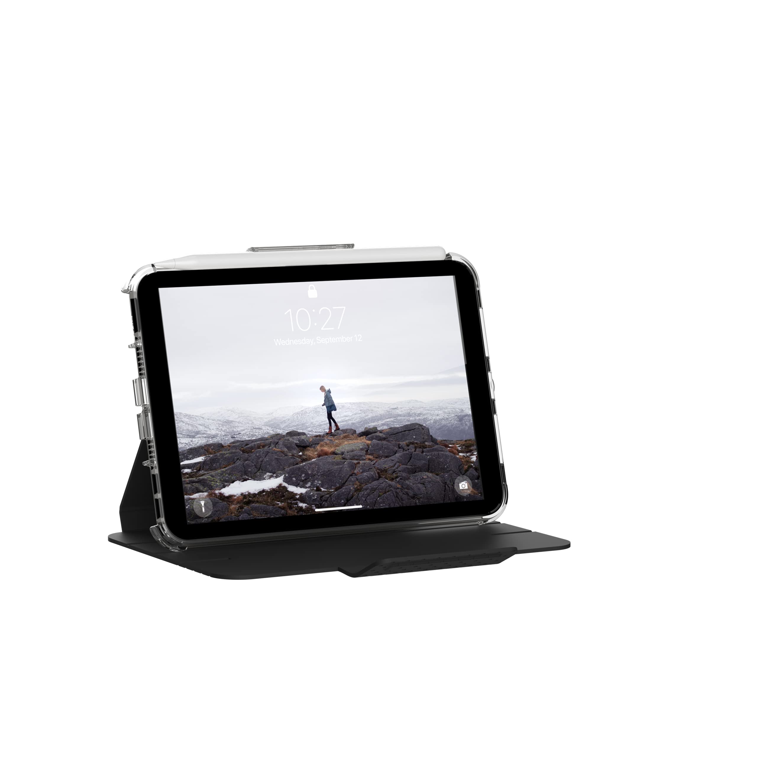 [U] by UAG Designed for iPad Mini Case (6th Gen, 2021) [8.3-inch Screen] Lucent Lightweight Ultra-Slim Shockproof Smart Folio Protective Cover with Auto/Sleep Wake & Pencil Holder, Black