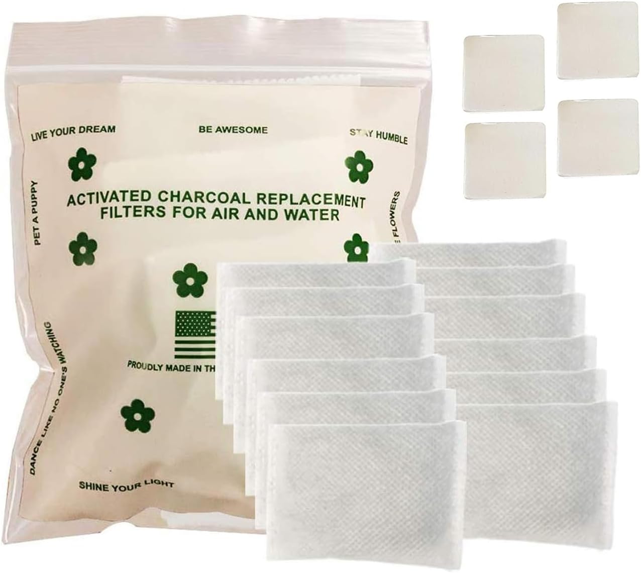 Green Piece® 12 Pack - Overstuffed - All-Natural Baby Diaper Pail Deodorizer | Activated Charcoal Air Purifier Compatible with Diaper Pails, Shoe Closets, Trash Cans, Pets - Made in The USA