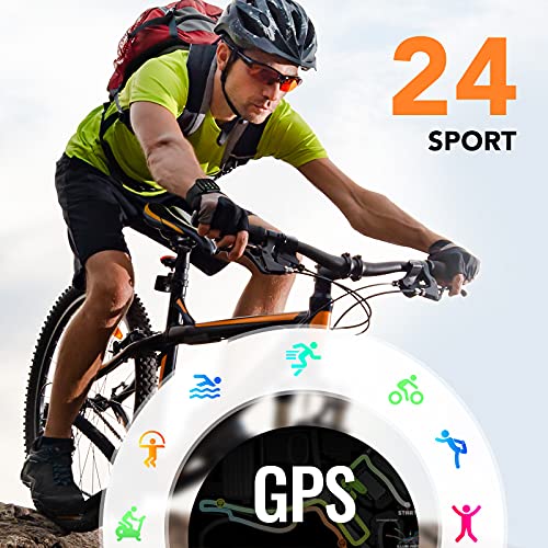 Hommie Smart Watches for Men, 1.69" HD Touch Screen Fitness Tracker IP68 Waterproof Smartwatch with Heart Rate Monitor, Blood Oxygen, Pedometer, Compatible with Android iPhone iOS