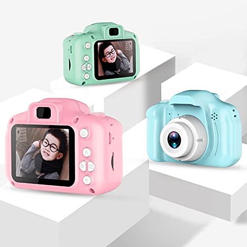 NC HD Children's Digital Camera Cartoon Camera Portable SLR Camera Toy Kids Birthday Gift HD (1300W Pixels) Green