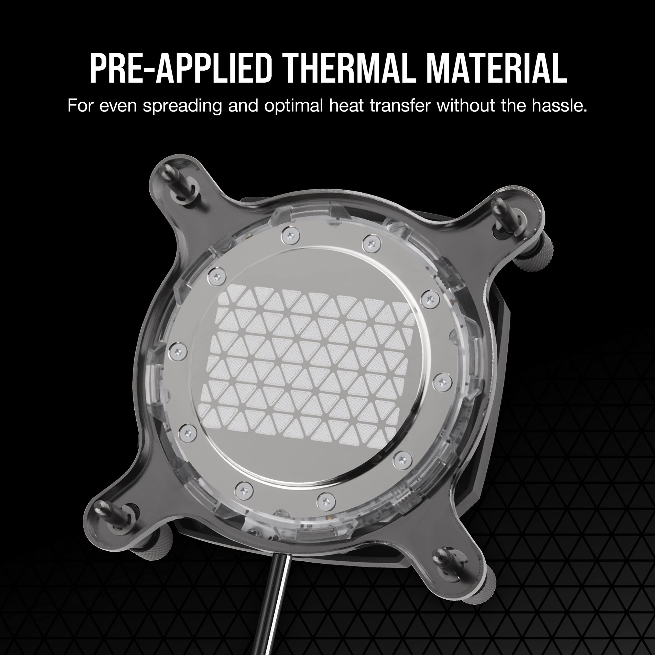 CORSAIR Hydro X Series XC7 RGB PRO CPU Water Block for Intel LGA 1700, 1200, 115X and AMD Socket AM4 (Copper Cold Plate, 110 MicroCooling Fins, 5V ARGB Motherboard Adapter Cable Included) White