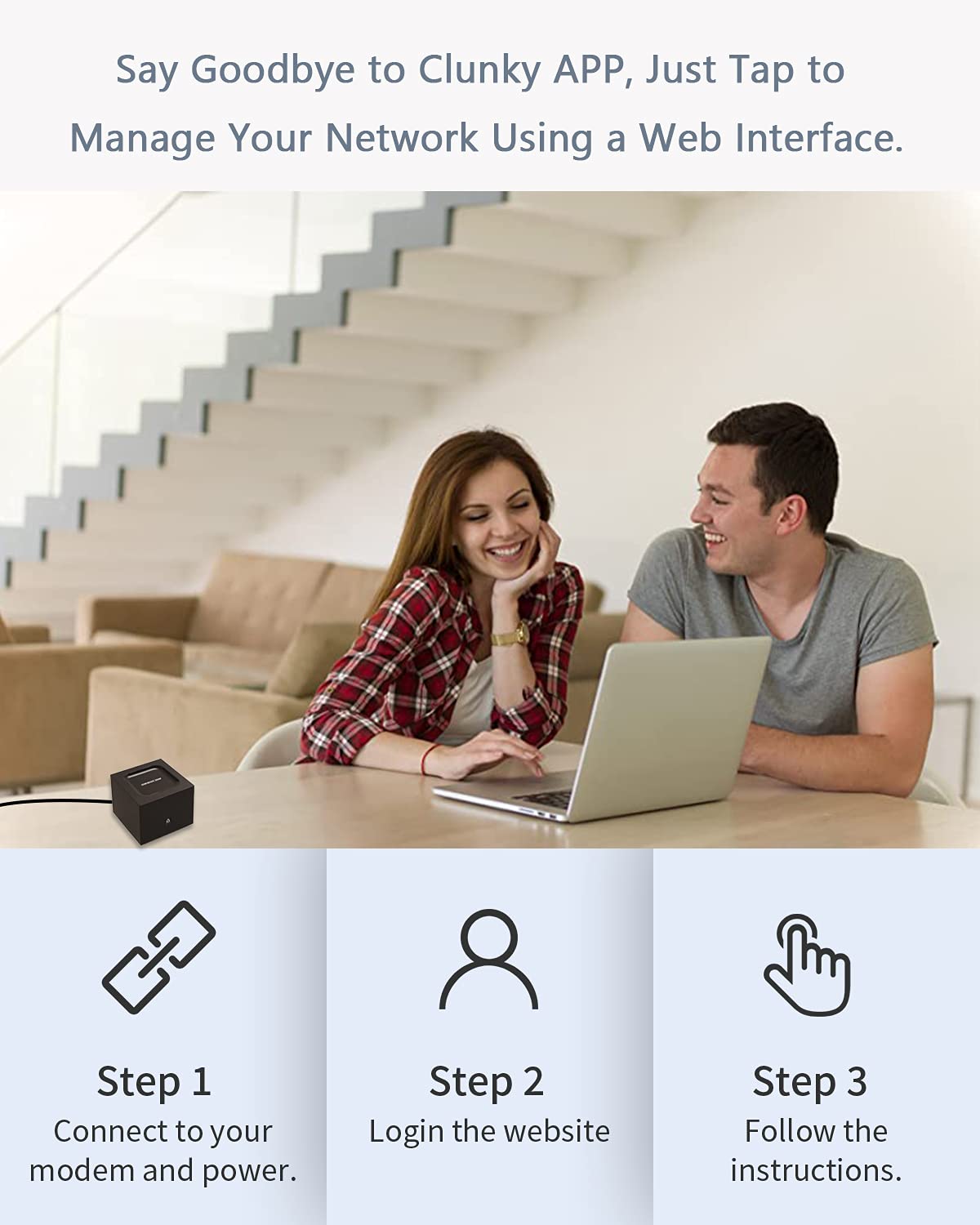 Whole Home Mesh WiFi System 2.4+5.8GHZ WiFi Extender- Up to 4500 Sq.ft. Coverage - Support 90 Client Devices - WiFi Router/Extender Replacement with 3 Ethernet Ports and Cables, Easy Setup, 3-Pack