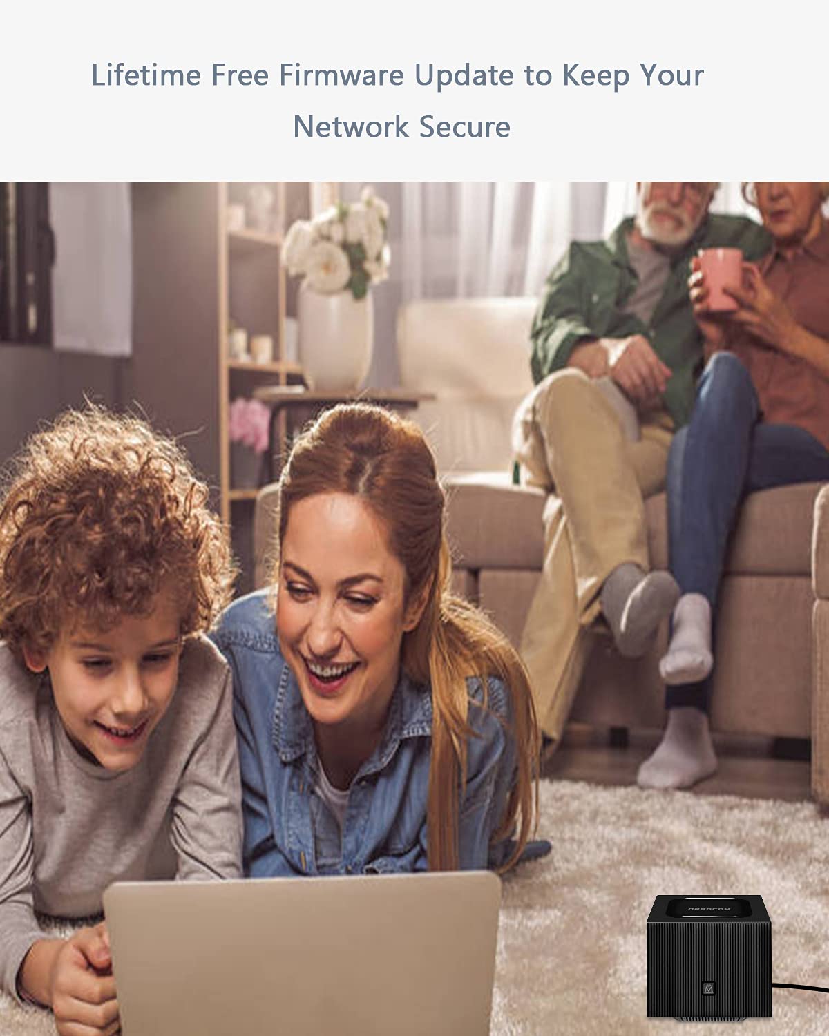Whole Home Mesh WiFi System 2.4+5.8GHZ WiFi Extender- Up to 4500 Sq.ft. Coverage - Support 90 Client Devices - WiFi Router/Extender Replacement with 3 Ethernet Ports and Cables, Easy Setup, 3-Pack
