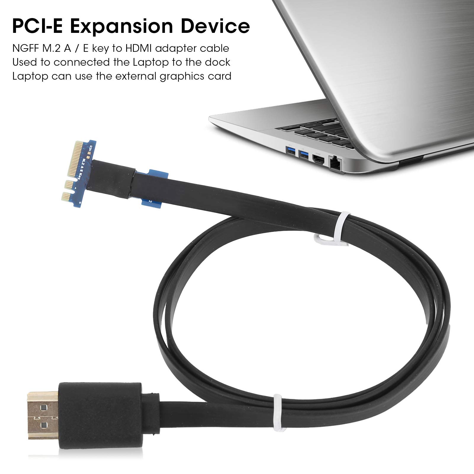 Kafuty-1 PCI-E HDMI Adapter Cable, NGFF M.2 A/E Key HDMI External Graphics Card Line Adapter, for Laptop Notebook(NGFF AKEY Interface Adapter Cable)