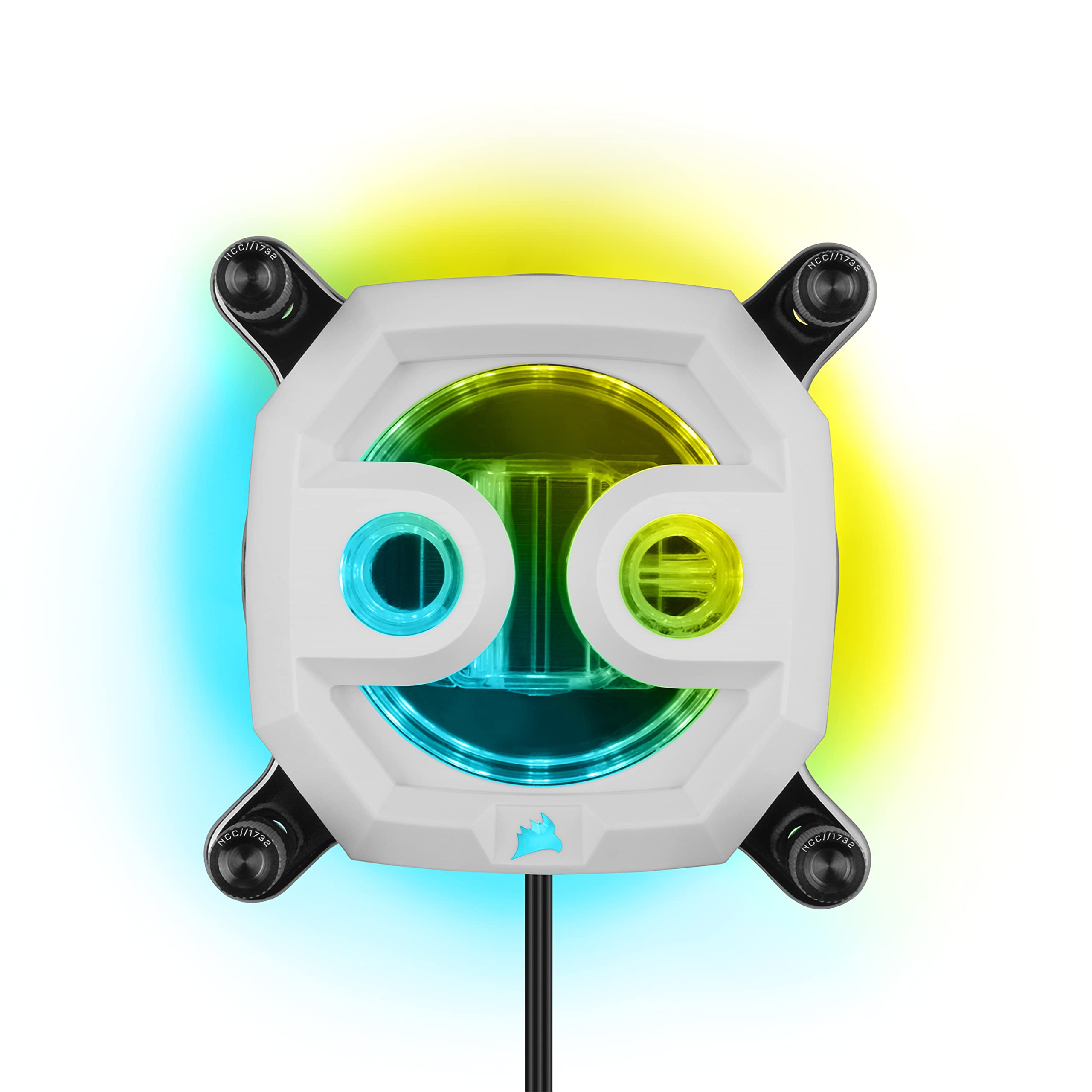 CORSAIR Hydro X Series XC7 RGB PRO CPU Water Block for Intel LGA 1700, 1200, 115X and AMD Socket AM4 (Copper Cold Plate, 110 MicroCooling Fins, 5V ARGB Motherboard Adapter Cable Included) White