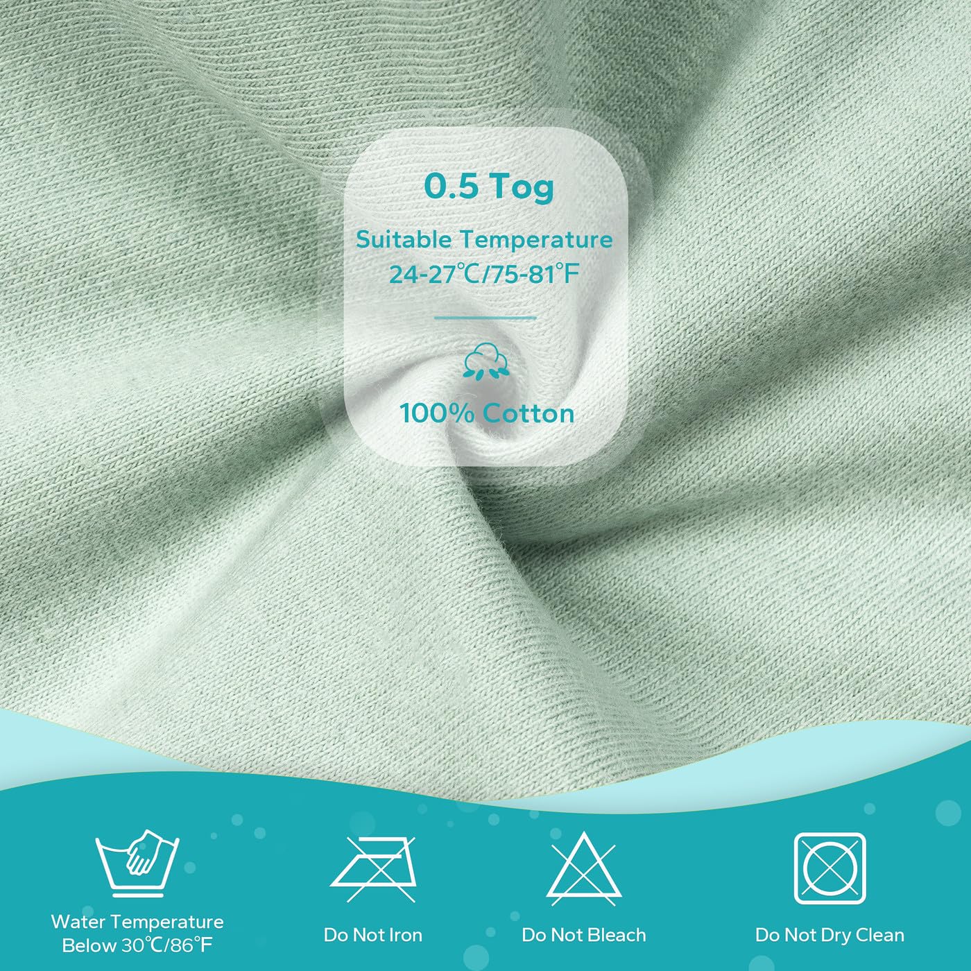 ZIGJOY Shark-Fin Transition Swaddle - 1.0 Tog Baby Sleep Sack Soft Cotton Transitional Baby Wearable Blanket with 2-Way Zipper, Hemp Grey, 0-3 Months