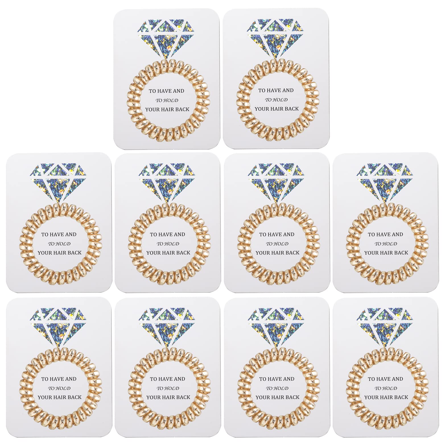 Lorcolais Bridesmaid Hair Ties Bachelorette Party Favors Scrunchies Set of 10,Bridal Shower Wedding Party Souvenirs Decorations,Bridesmaid Proposal Gifts(Champagne)