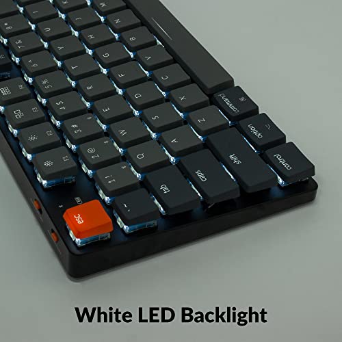 Keychron K5 SE Full Size Layout Ultra-Slim Wireless Bluetooth/Wired USB Mechanical Keyboard with Low-Profile Gateron Blue Switch, 104 Keys White LED Backlit Computer Keyboard for Mac and Windows