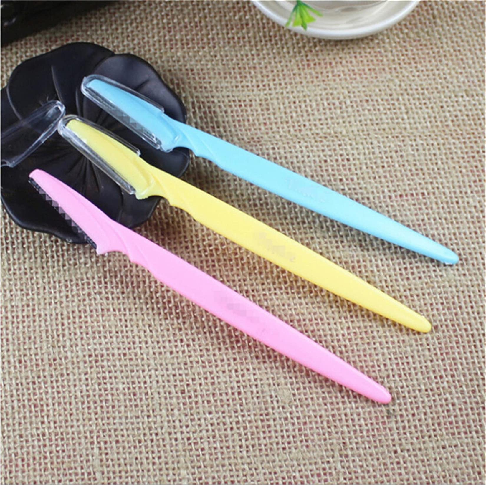 GOOIT 3 Pcs Eyebrow Razor Facial Hair Remover Makeup Tools Trimmer Sharper Shaver Hair Remover Set, 15 x 1.3cm