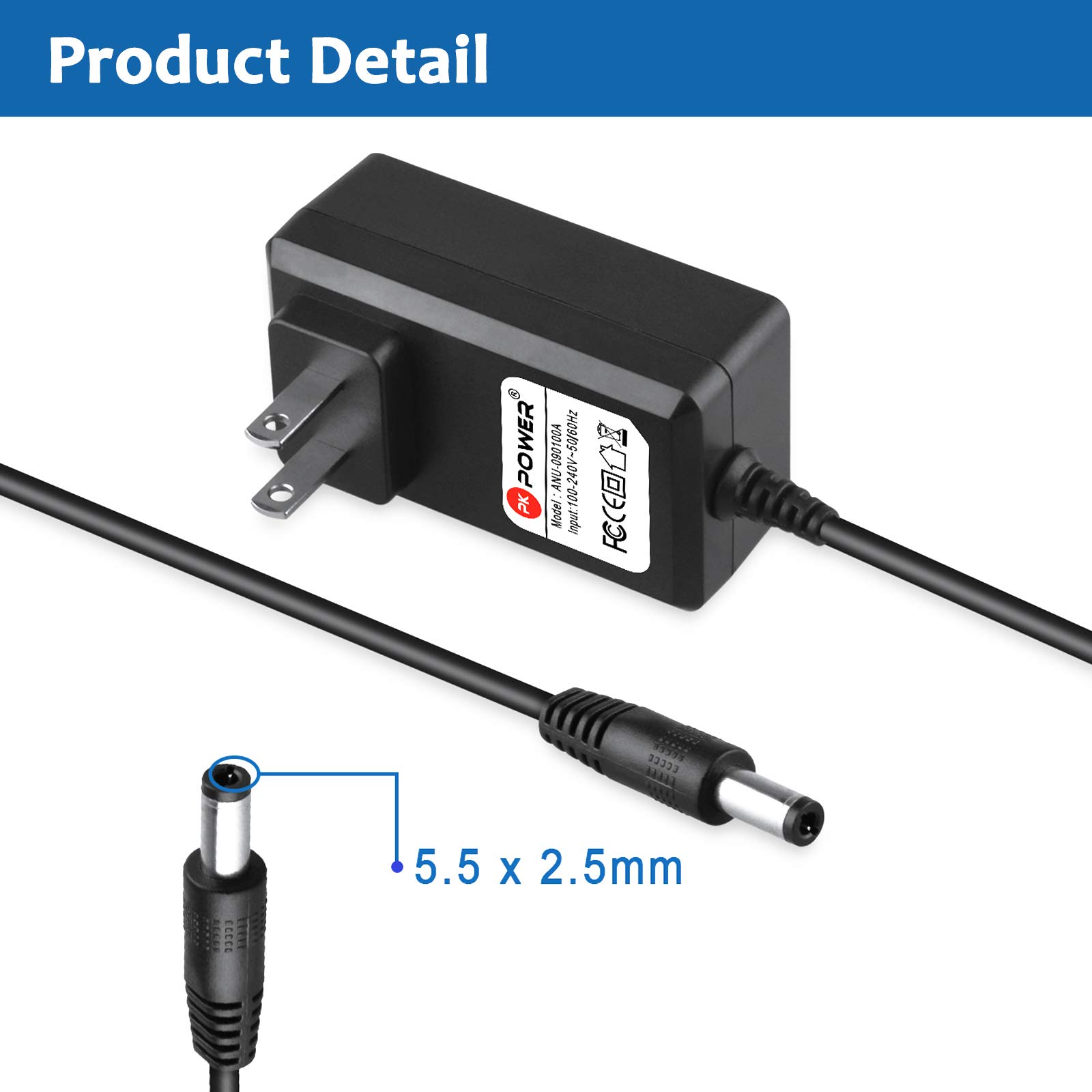 PKPOWER AC Adapter Power Supply for Powerstroke Subaru Pressure Washer 3100 PSI PS80312E PS803100 PS907000A PS907000S PS803155E PS803166E Electric Power Supply Cord