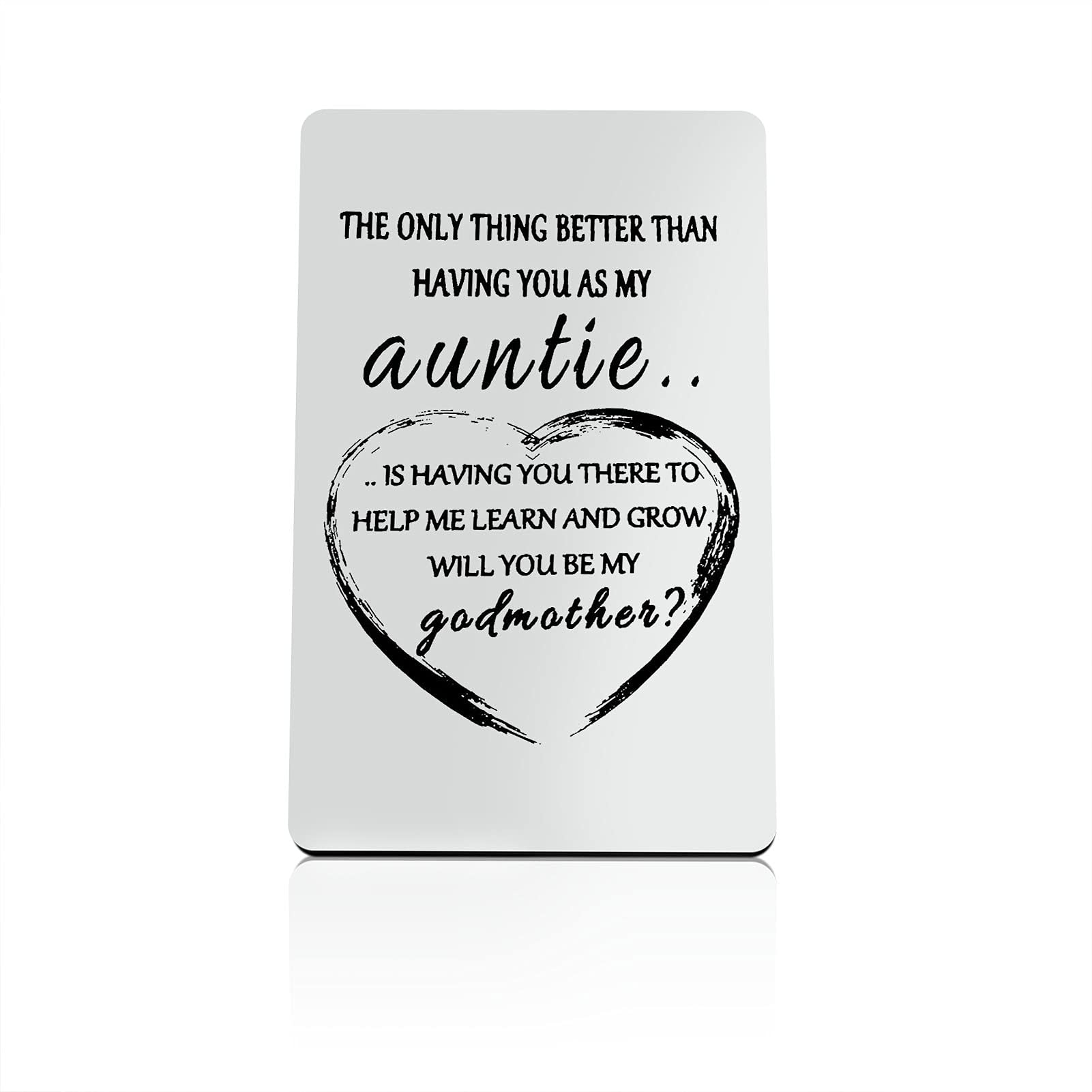 Godmother Gift Godmother Engraved Wallet Card Gifts Godmother Proposal Gift First Communion Gift Godmother Announcement Gifts Baptism Keepsake Gifts Mothers Day Birthday Gifts Godmother Asking Gift