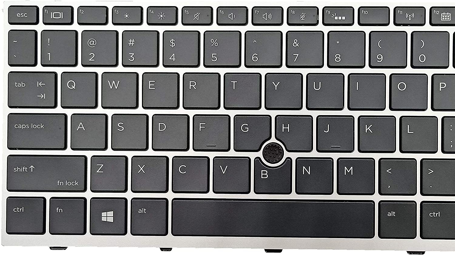 Replacement Keyboard for HP EliteBook 850 G5 850 G6 755 G5, Zbook 15u G5 & Zbook 15u G6 Laptop, HP Elitebook 850 G6 Keyboad with Silver Frame wih Backlit with Point US Layout