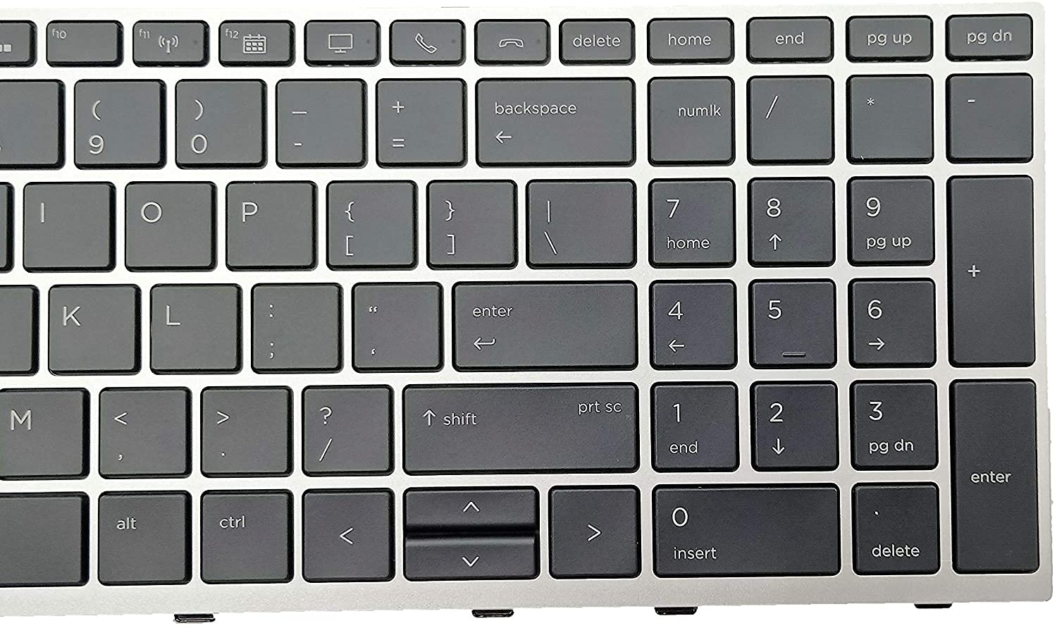 Replacement Keyboard for HP EliteBook 850 G5 850 G6 755 G5, Zbook 15u G5 & Zbook 15u G6 Laptop, HP Elitebook 850 G6 Keyboad with Silver Frame wih Backlit with Point US Layout