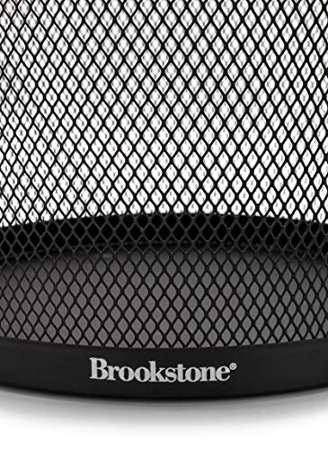 Brookstone [3 Pack Metallic Mesh Wastebasket for Office & Home, Open Top, Under Desk Trash Can, Lightweight & Sturdy Recycling Bin