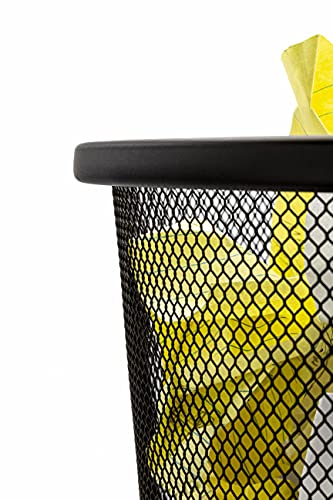 Brookstone [3 Pack Metallic Mesh Wastebasket for Office & Home, Open Top, Under Desk Trash Can, Lightweight & Sturdy Recycling Bin