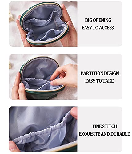 Eliaukly Small Makeup Bag,Cute Cosmetic Bag Coin Purse Lipsticks Pouch with Zipper for Women Makeup Essentials Accessories(Black)