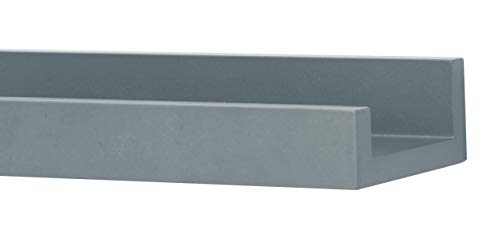 Kiera Grace Edge Floating Photo Frame Shelf-Cloud, 23" x 4", Set of 4 Wall Organization, Light Grey