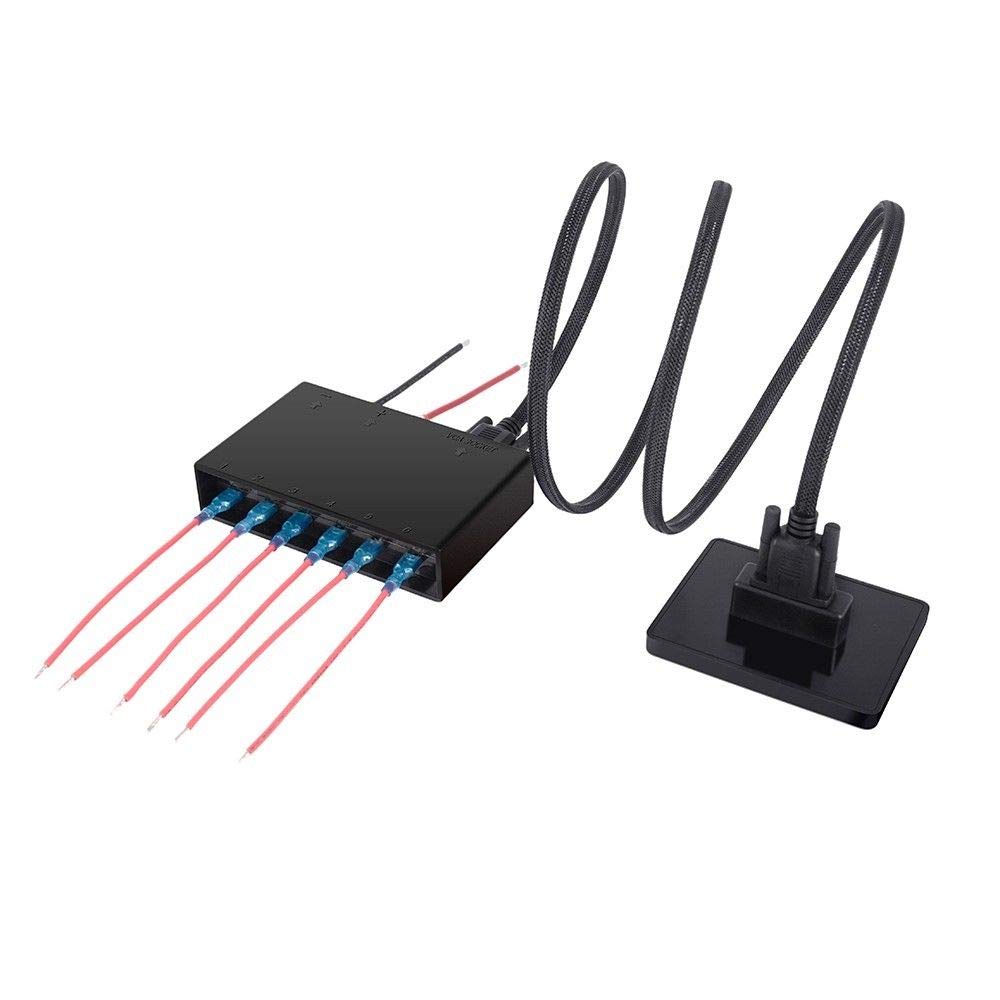 12V/24V 6 Gang LED Capacitive Touch Control Screen Switch Panel Slim Box With 15Pin VGA Tranmission Cable for Car Marine Boat