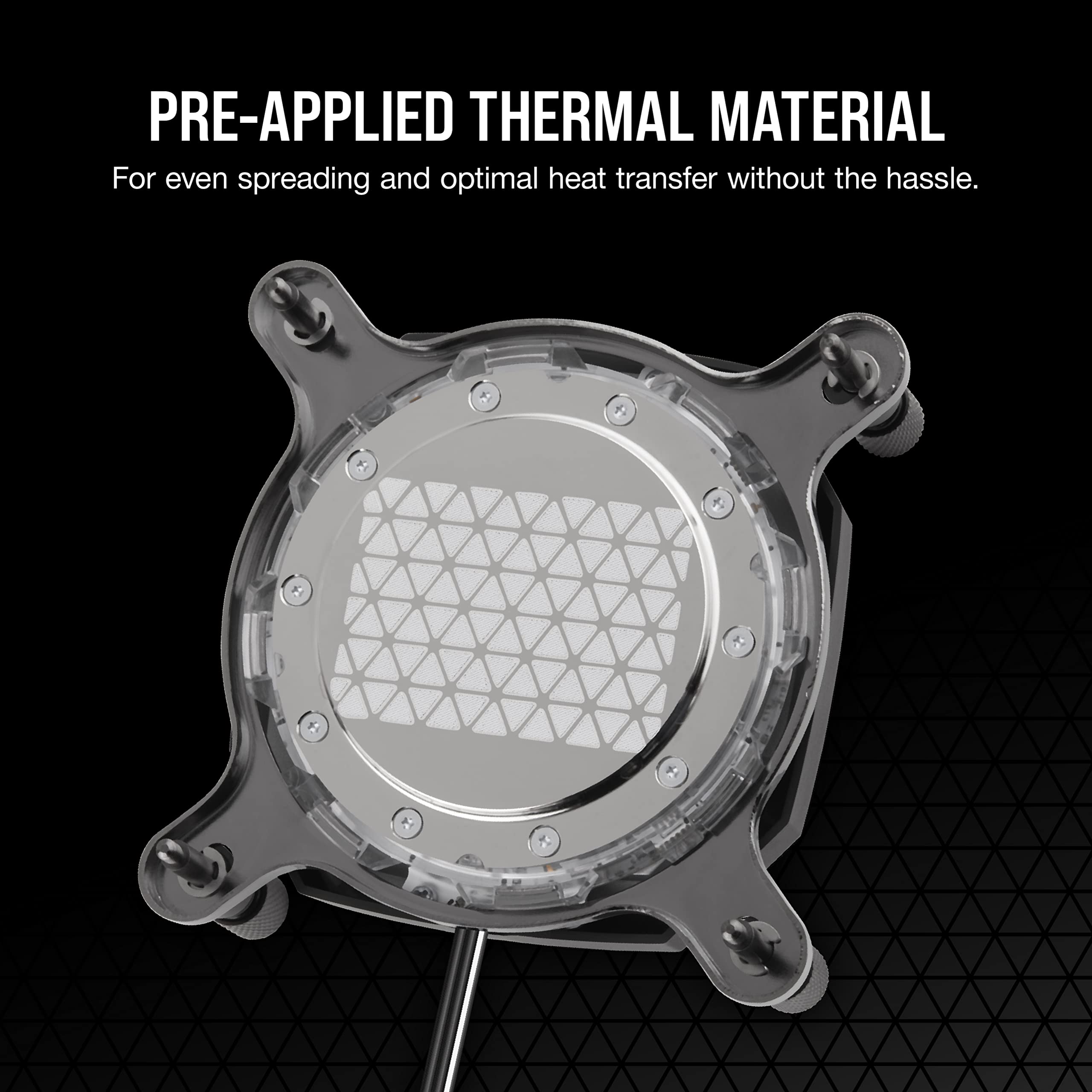 CORSAIR Hydro X Series XC7 RGB PRO CPU Water Block - Intel® LGA 1700, 1200, 115X - AMD Socket AM4, AM5 - Nickel-Plated Copper Cold Plate - Black- More Than 110 Micro-Cooling Fins - 16 Vivid RGB LEDs