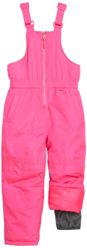 Pink Platinum Girls' Snowsuit - Water Resistant Winter Jacket and Ski Bib Overalls (2T-16), Size 4T, Solid Charcoal