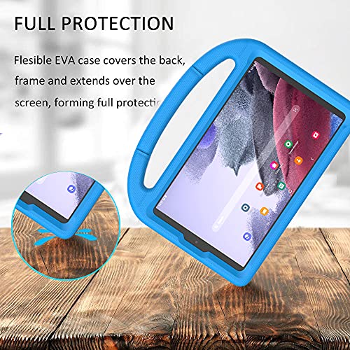 Kids Case for Samsung Galaxy Tab A7 Lite 8.7 Inch 2021, DJ&RPPQ Shockproof Cute Cover with Handle Stand for Galaxy Tab A7 Lite(SM-T220/T225/T227)-Blue